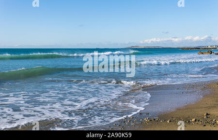 Beach view at Porth Tyn Tywyn near Rhosneigr on the Isle of Anglesey ...