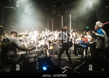 Copenhagen, Denmark. 09th, November 2019. The Danish band Farveblind ...