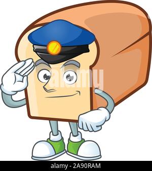 White bread with detective cartoon character shape Stock Vector Image ...