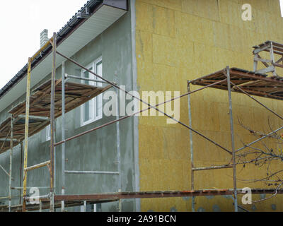 External repair work on the building, insulation and cladding of the ...