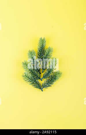 Christmas tree garland laid out on a wooden table .festive background ...