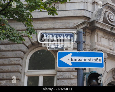Einbahnstrasse (meaning One way in german) traffic sign Stock Photo - Alamy