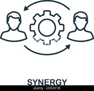 Business synergy concept , outline icon, linear sign, thin line Stock ...