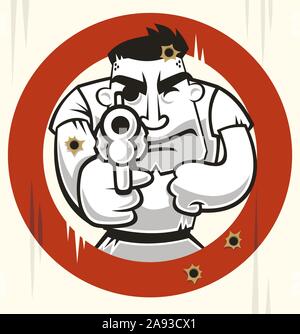shooting target cartoon Stock Vector Image & Art - Alamy