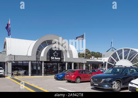 St Ives shopping village in Sydney, various stores and major supermarkets, NSW,Australia Stock ...