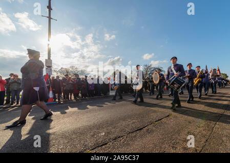1312 RAF Cadet Band at Remembrance Sunday service held at the Lutyens ...