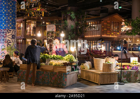 Iconsiam ,Thailand -Oct 30,2019: People can seen having their meal at ...