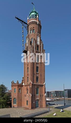 Lighthouse, also Loschenturm, Bremerhaven, Bremen, Germany Stock Photo ...