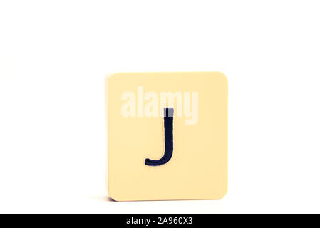 Hand lettering, modern calligraphy alphabet in black on a white paper ...