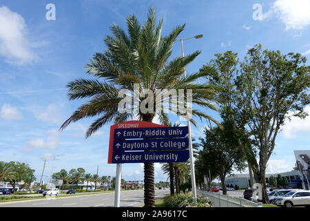 Daytona Beach Direction Road Signs Local University And College Campus ...