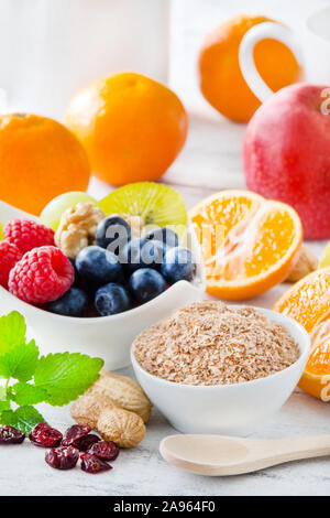 Wheat bran on the table Stock Photo - Alamy