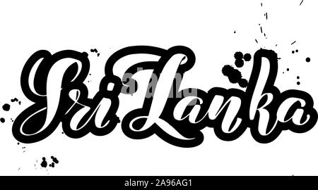 Love typography Sri Lanka flag design vector beautiful lettering Stock ...