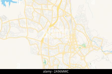 Vector map of Windhoek, Namibia. Urban city in Turkey. road map poster ...