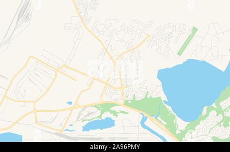 Urban vector city map of Richards Bay, South Africa Stock Vector Image ...