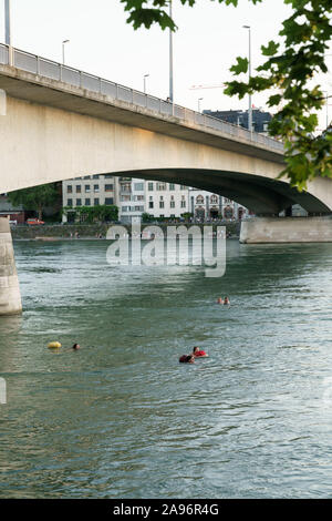 Swimming in the Rhine, Basel, Switzerland Stock Photo - Alamy