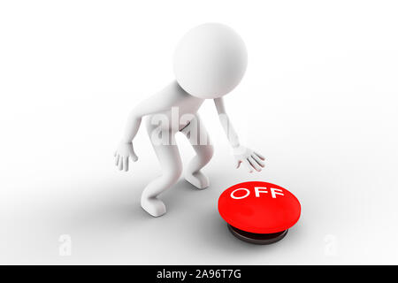 Three 3d men pushing red question mark Stock Photo - Alamy