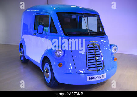 Morris Commercial unveil the Morris JE electric van (left), alongside a ...