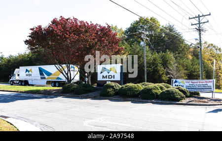 HICKORY, NC, USA-2 NOV 2019: Merchants Distributors, Inc. road sign and ...