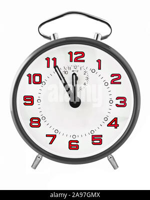 The clock at five minutes to twelve Stock Photo - Alamy