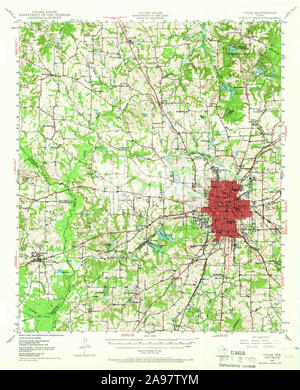 Tyler, Texas, map 1948, 1:62500, United States of America by Timeless ...