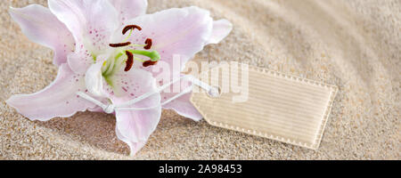 Wellness Label and Lily Stock Photo - Alamy
