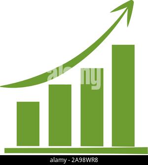 Increase arrow and bars design, workflow infographic data information business analytics and ...