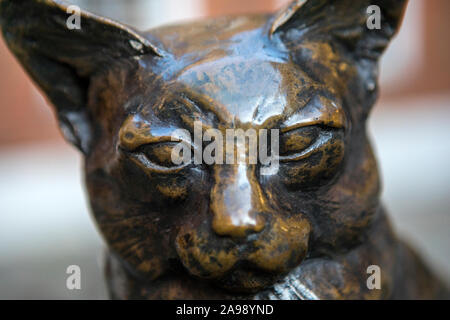 A statue of Hodge - one of the cats owned by historic English writer ...