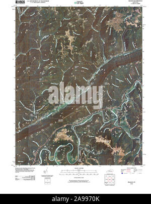 USGS TOPO Map Kentucky KY Rush 709650 1971 24000 Stock Photo - Alamy