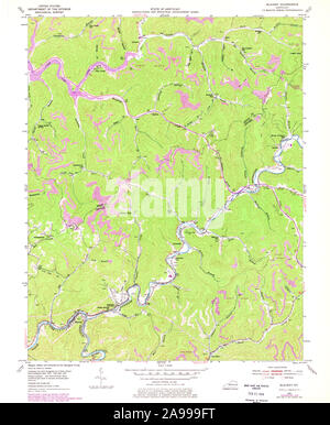 Blackey, Kentucky, map 1954, 1:24000, United States of America by ...