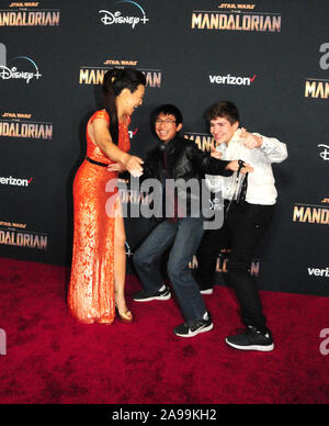 (L-R) Ming-Na Wen, Son Cooper Dominic Zee and Guest at the Disney+'s ...