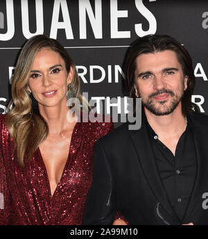 Karen Martinez and her husband Juanes attend the 60th Annual Grammy ...