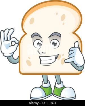 With phone slice bread cartoon character Stock Vector Image & Art - Alamy
