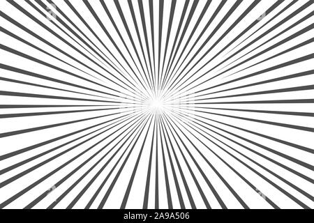 Black and white sunbeams background. Sunburst pattern. Vector sun rays ...