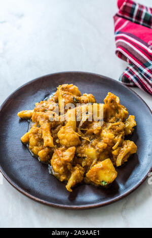 Indian Food Spicy Masaledar Aloo Gobi and Beans Tawa Sabzi Recipe ...