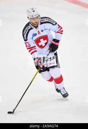 Andrea Glauser #43 of Switzerland in the preliminary round match ...