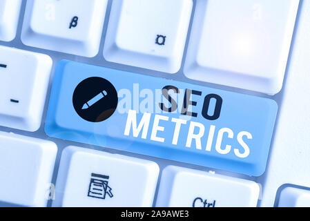 Handwriting text Seo Metrics. Conceptual photo measure the ...