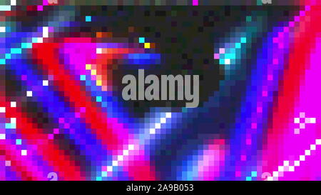 Computer generated 8 bit effect, colorful pixelated backdrop, 3d ...