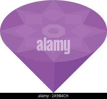 Purple gem stone icon, isometric style Stock Vector Image & Art - Alamy