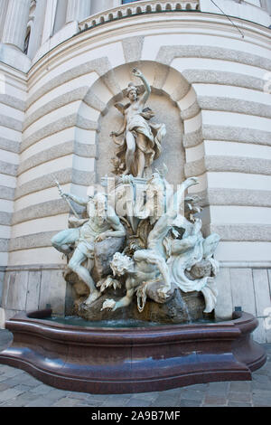 Architectural statues of St Michael's Wing of the Hofburg Palace ...