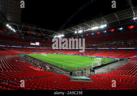 View inside Wembley Stadium, London, England. The English national ...