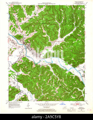 Irvine, Kentucky, map 1952, 1:24000, United States of America by ...
