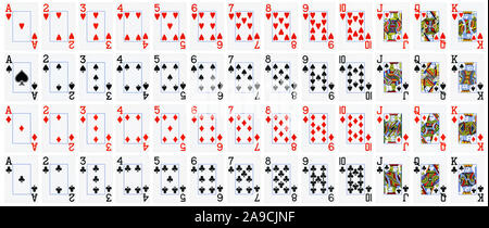 Full set of playing cards isolated on white background - High quality ...