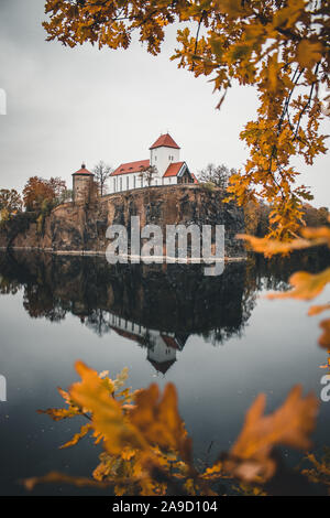 Germany, Saxony, Beucha, mountain church Beucha, heart-shaped ...