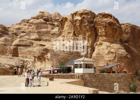 Dam at the start of the Siq, Petra, Wadi Musa, Ma'an Governorate ...