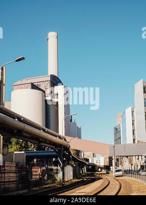 High-rise buildings with pipe system in the former Olympic Village ...