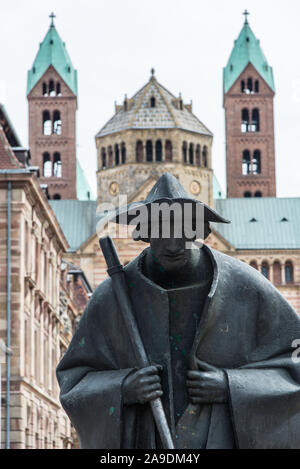 Statue pilgrims in Speyer, Germany, June 20127 Stock Photo - Alamy