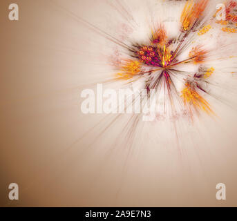 Brown white fractal on black background. Fantasy fractal texture ...