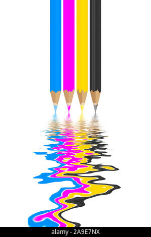 An image of the CMYK ink colors Stock Photo - Alamy