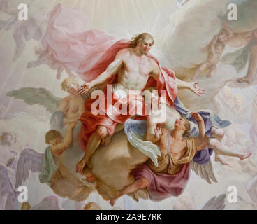 An image of a beautiful religious fresco in Ochsenhausen Germany Stock ...