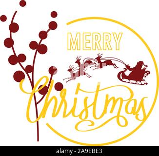 Merry christmas for wall decals, wall sticker - Vector Stock Vector ...
